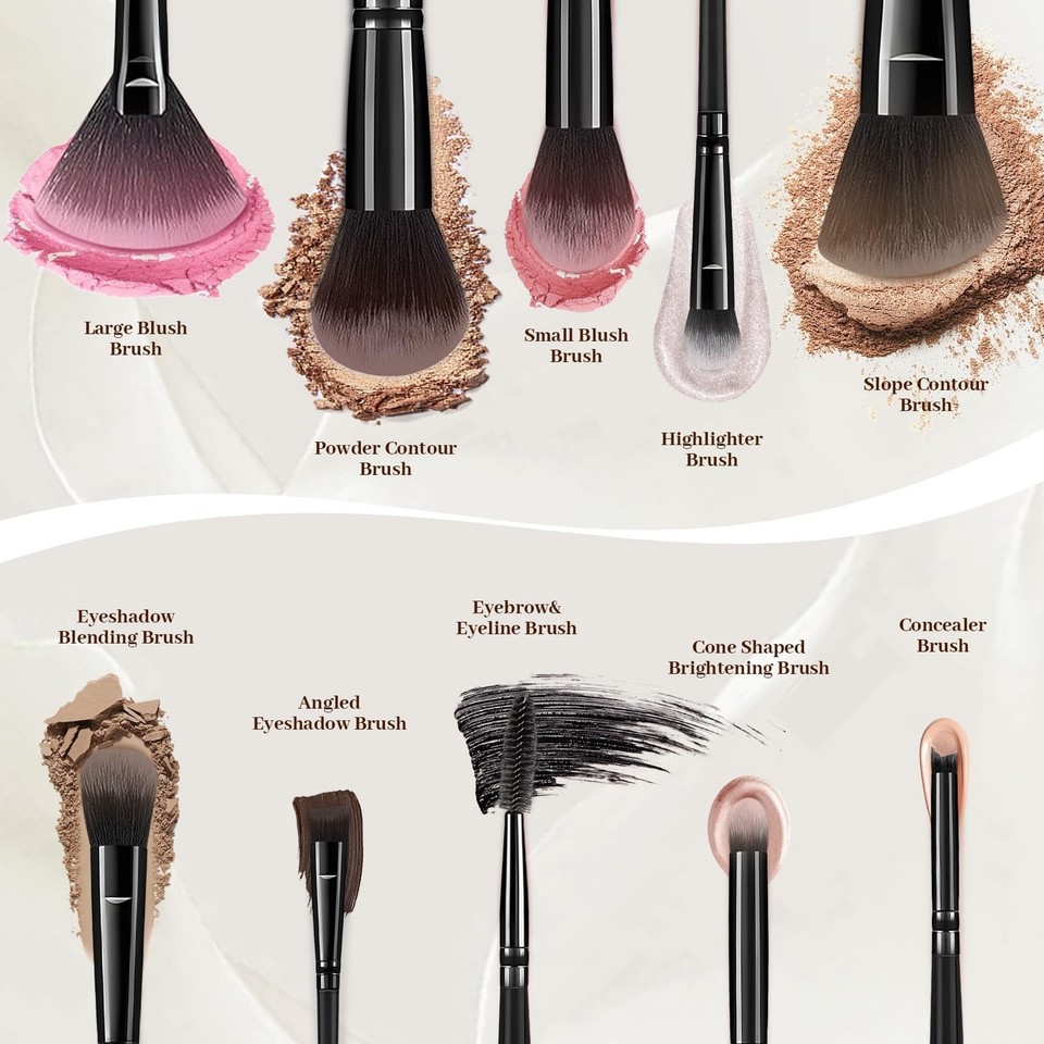 73PCS Makeup Brushes, Makeup Brush Set Professional Makeup Kit Multi ...