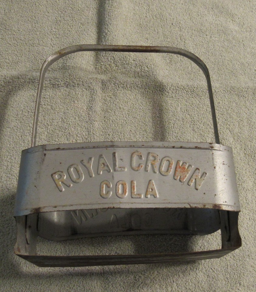 VINTAGE ROYAL CROWN COLA EMBOSSED METAL CARRIER / HOLDER - 6 PACK | eBay