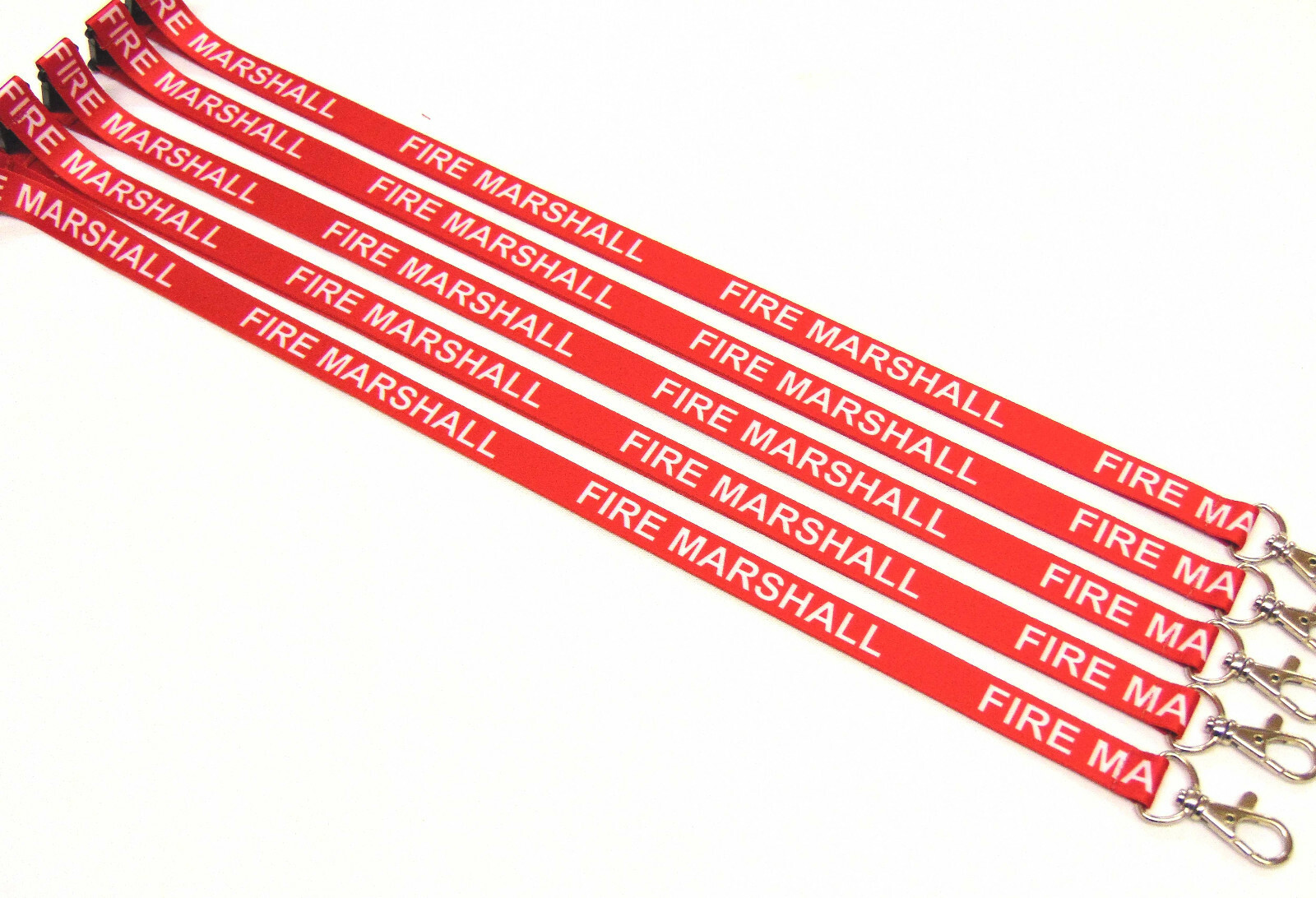 FIRE MARSHAL lanyard 15mm with safety breakaway for ID & keys. Free UK ...