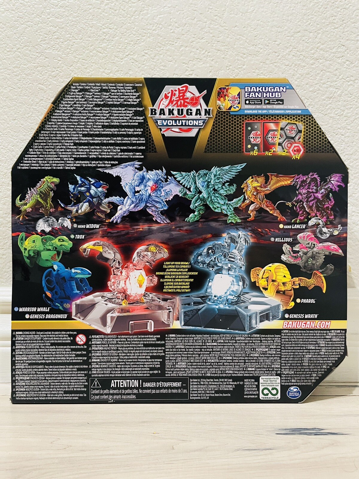 BAKUGAN EVOLUTIONS GENESIS COLLECTION LIGHTS UP IN 6 COLORS **NEW ...