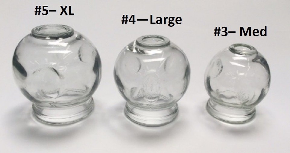 Glass Fire Cupping Cups with Finger Grips Imprinted Sold in Sets of 15 ...