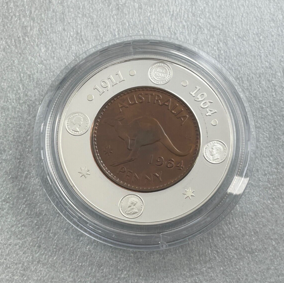2004 $1 1964 PENNY 40TH ANNIVERSARY OF THE LAST AUSTRALIAN PENNY PROOF ...