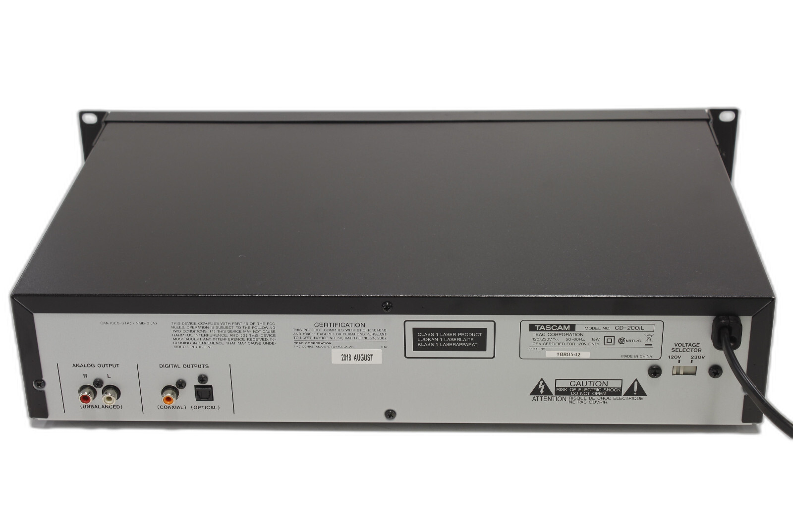 Tascam CD-200iL Rack Mountable Professional CD Player and iPod Docking ...