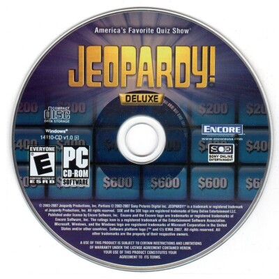 JEOPARDY! Deluxe Edition (PC-CD, 2007) - NEW CD in SLEEVE | eBay
