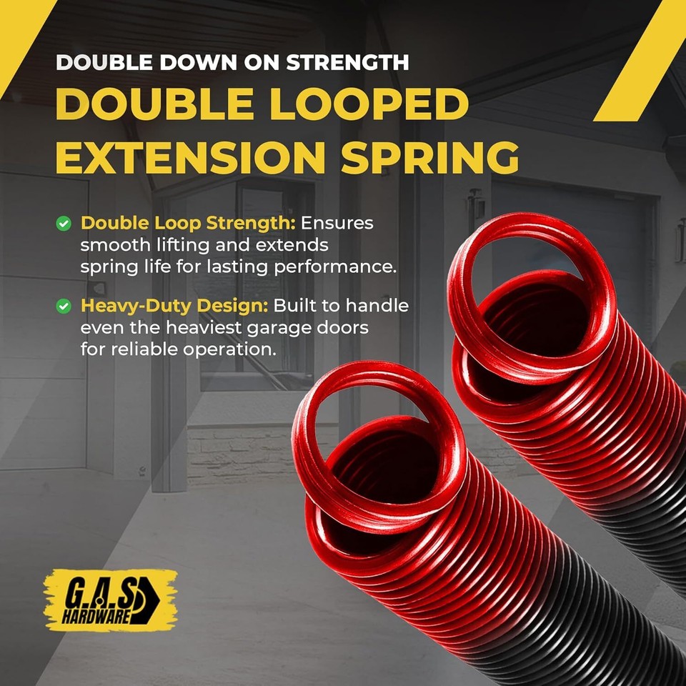 150lb. Heavy-Duty Double-Loop Garage Door Extension Springs (2-Pack ...