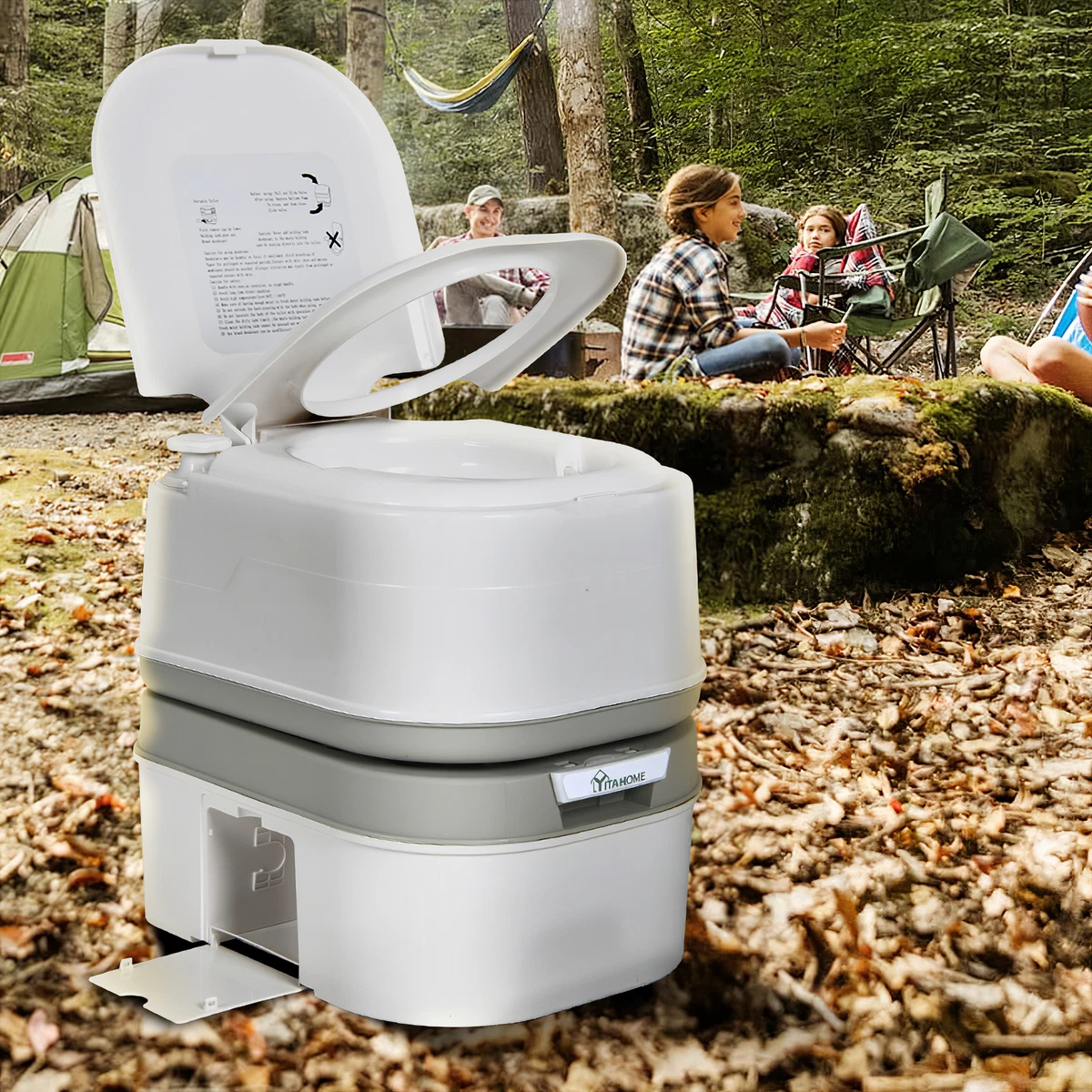 Dextrus Portable Toilet Camping Porta Potty With Paper And, 41% OFF