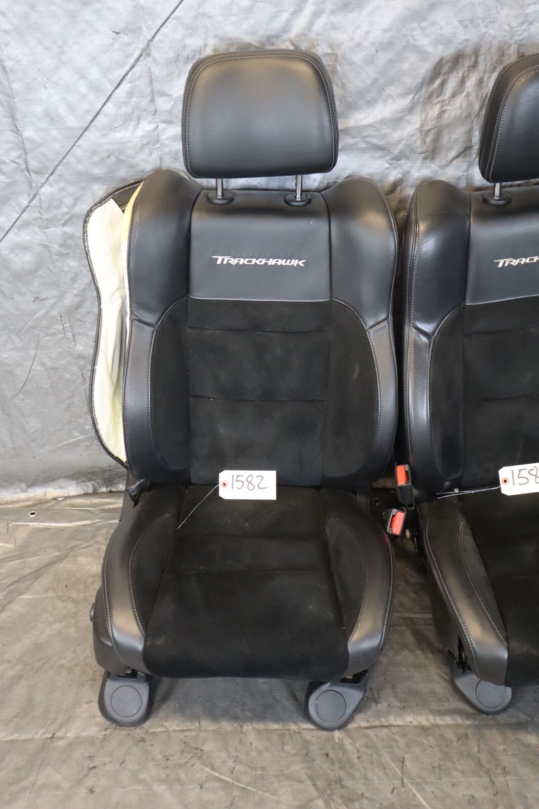 2018 JEEP GRAND CHEROKEE SRT TRACKHAWK 6.2L OEM BLACK LEATHER FRONT ...