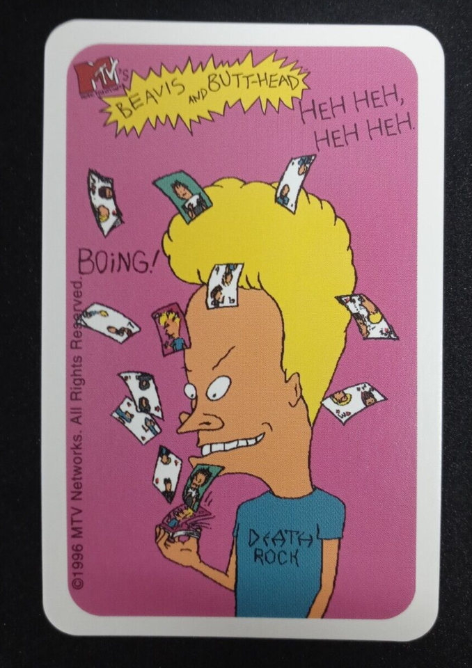 1996 MTV Beavis & Butthead Swap Playing Card Beavis 9 Clubs | eBay