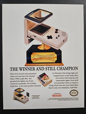 Light Boy for Nintendo Game Boy Accessory Promo Ad Wall Art Print ...