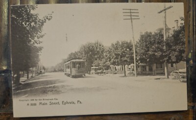 1905 EPHRATA Traction TROLLEY Post Card Pennsylvania Railroad PA | eBay