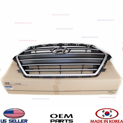 Genuine OEM Front Bumper Radiator Grille w/Emblem 17-18 Hyundai Elantra ...