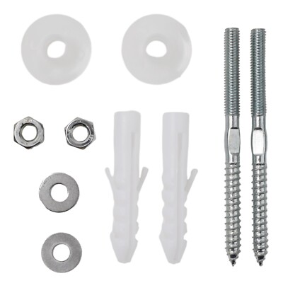 Fixing Screw Set Basin Screw White 1 Set Basin Durable Silver Bathroom ...