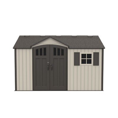 Lifetime 60223 Plastic Storage Shed 12.5x8 Outdoor Garden Building ...