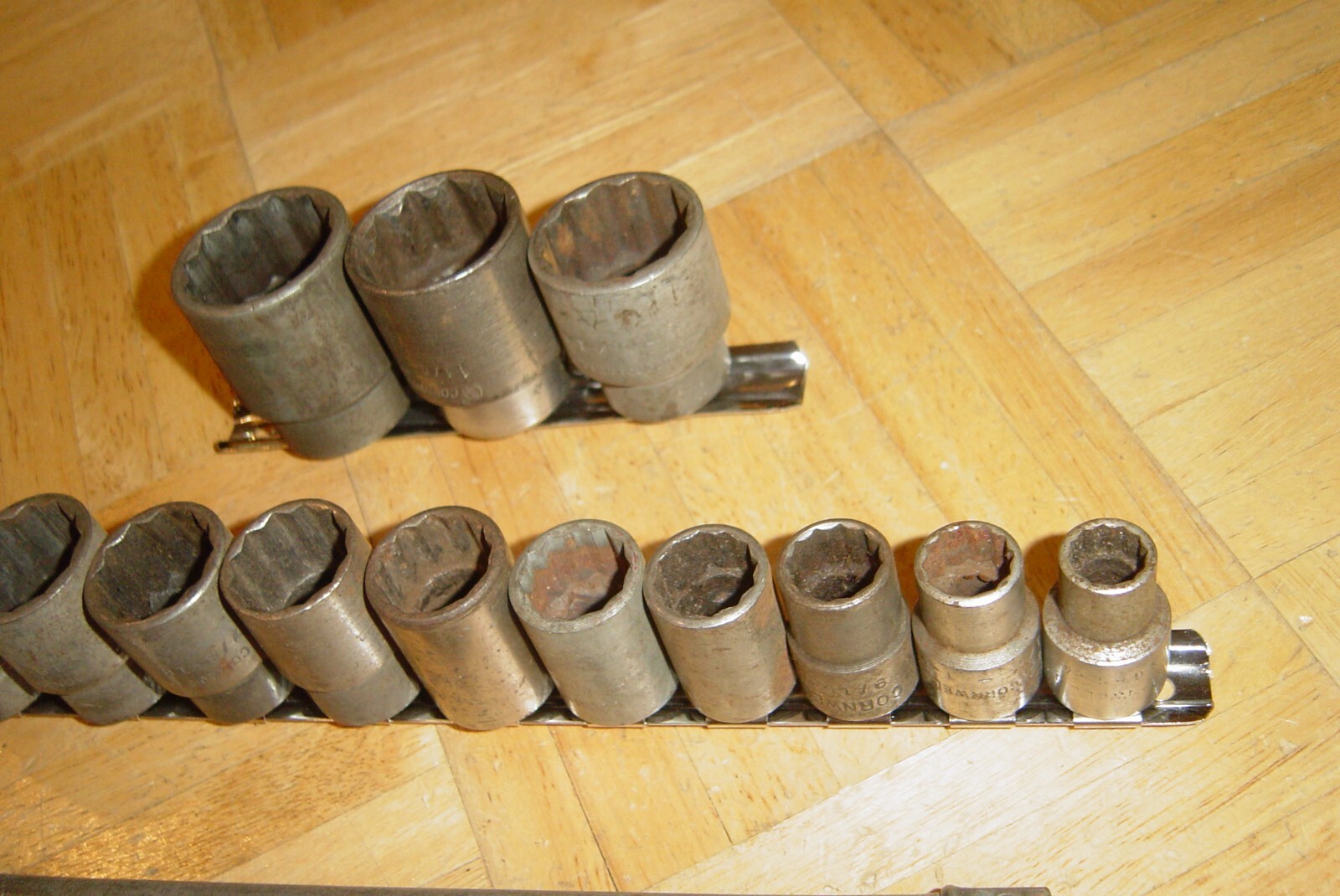 CORNWELL TOOLS VINTAGE 17 PIECE 1/2 DRIVE SAE. SHORT SOCKET SET ...