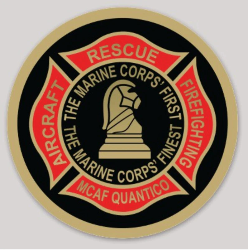 4" MARINE CORPS MCAF QUANTICO CRASH FIRE RESCUE STICKER DECAL USA MADE ...