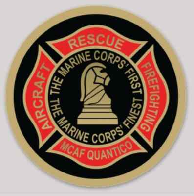 4" MARINE CORPS MCAF QUANTICO CRASH FIRE RESCUE STICKER DECAL USA MADE ...