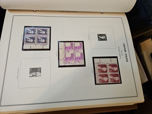 Over 400 Stamps United States Liberty Plate Block Stamp Album ...