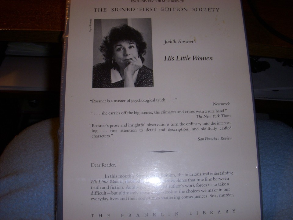 FRANKLIN MINT SIGNED 1ST EDITION- HIS LITTLE WOMEN- BY JUDITH ROSSNER ...