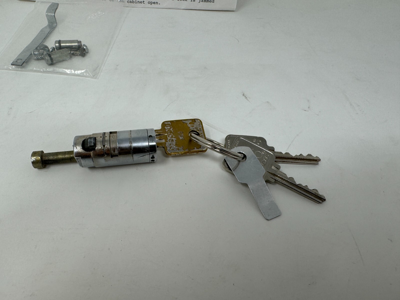 FIREKING REPLACEMENT LOCK MECHANISM, MEDECO FILE CABINET LOCK WITH 3 ...