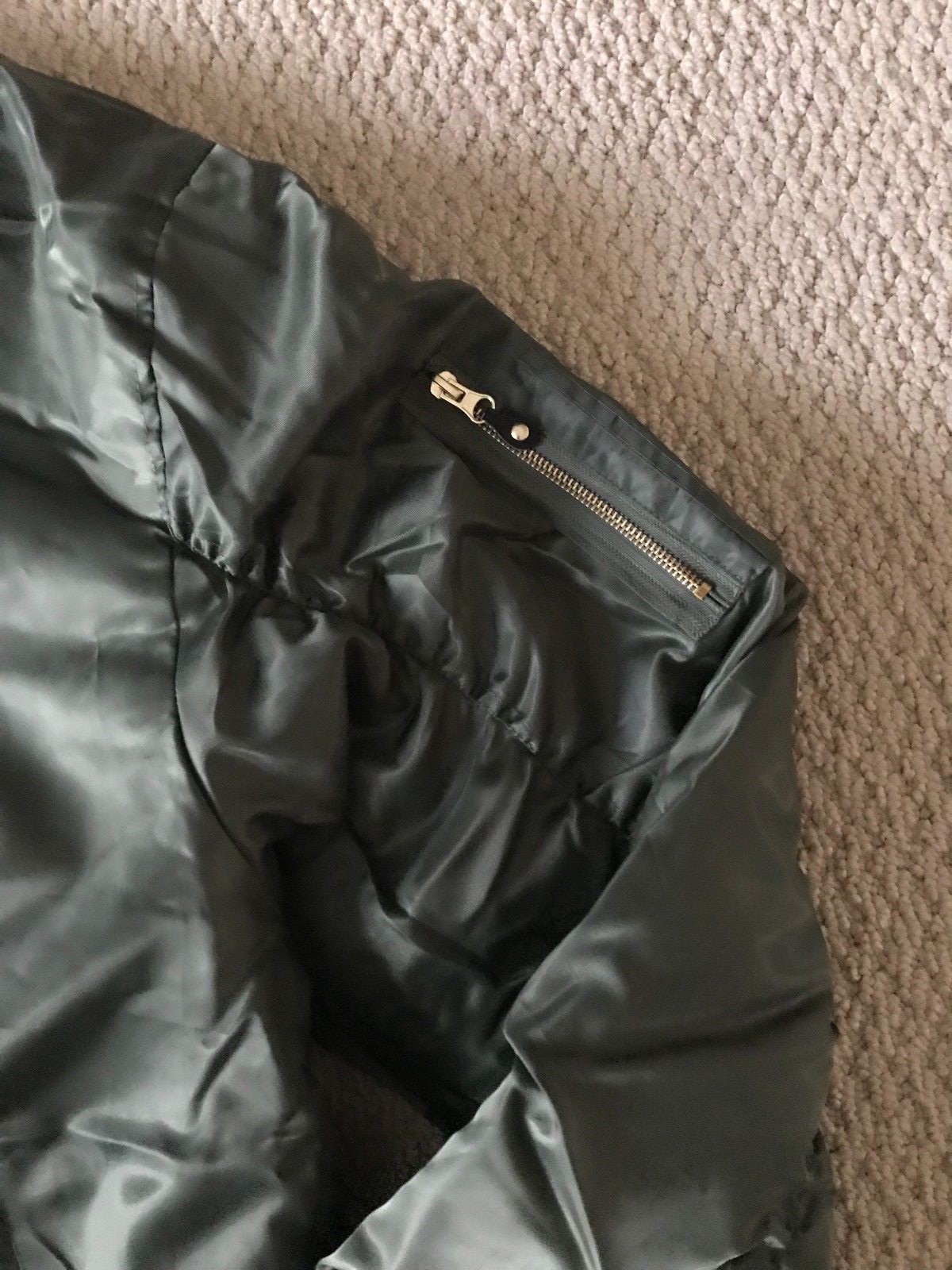 NWT Men's MJC Apparel Classic Olive Green Zip Bomber Flight Jacket ALL ...