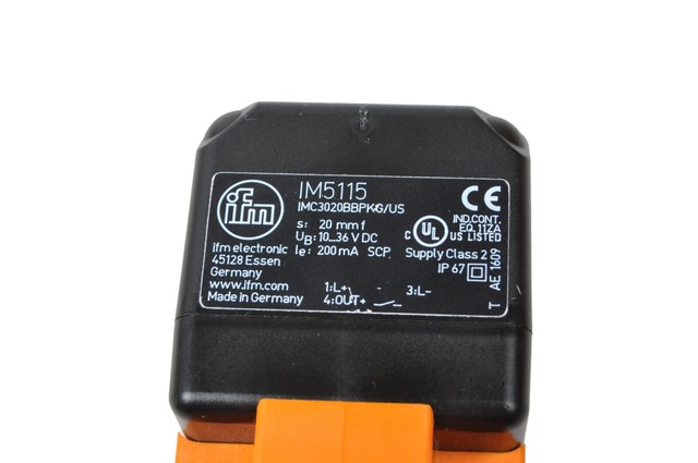 Ifm IM5115 Imc3020bbpkg/US Inductive Sensor IMC3020BBPKG/US-100-DPS for ...
