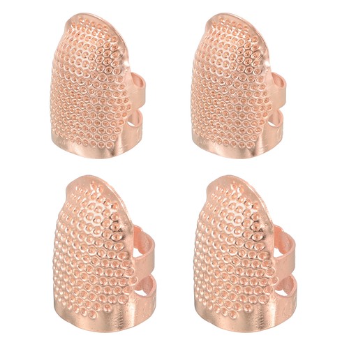 Sewing Thimble, Finger Protector for Hand Sewing, Rose Gold, 2 Sizes, 4 ...