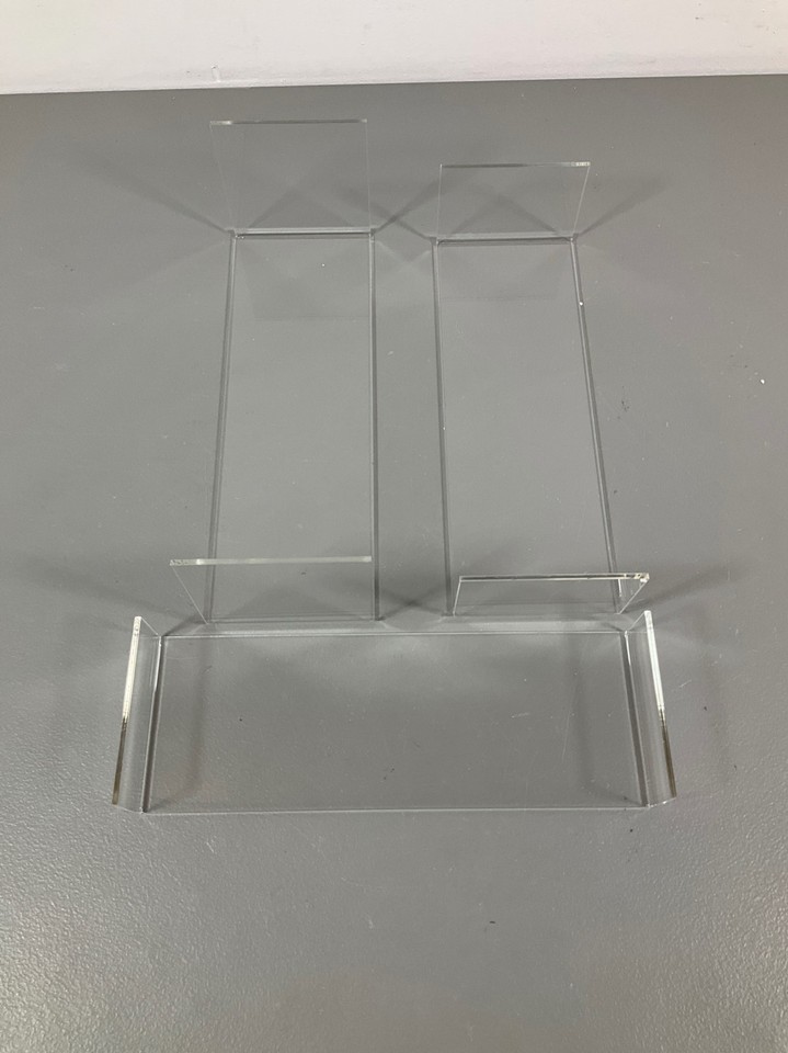 ANDGOO 2 Sets Large Acrylic Risers, Clear Rectangular Showcase ...
