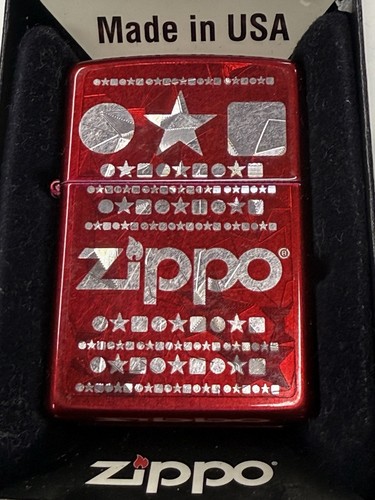 ZIPPO 2012 ZIPPO LOGO CANDY APPLE RED LIGHTER SEALED IN BOX D33 | eBay