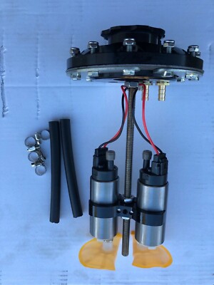Black Anodized Billet Aluminum In-Tank Twin Fuel Pump for Fuel Cell EFI ...
