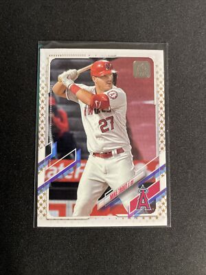 2021 Topps Baseball Gold Star Parallel Mike Trout Los Angeles Angels ...