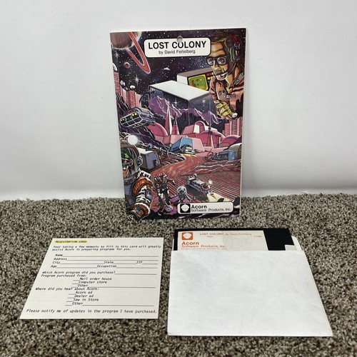 Lost Colony Atari 800 By David Feitel Feitelberg Floppy Disk Game Acorn ...