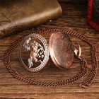 Red Copper Horse Quartz Pocket Watch with Necklace Pendant Chain for ...