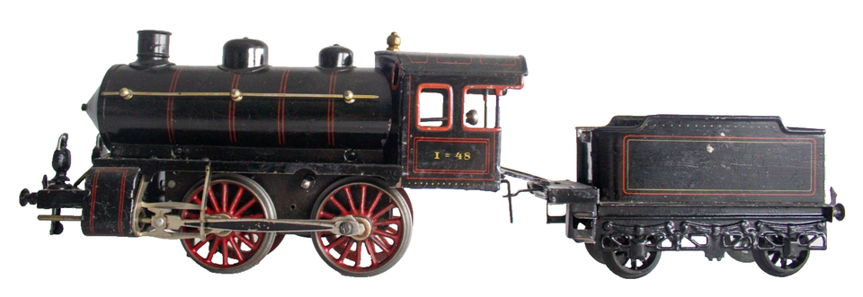 1918-1922 Vintage Continental Bing #I-48 1-gauge Clockwork Locomotive ...