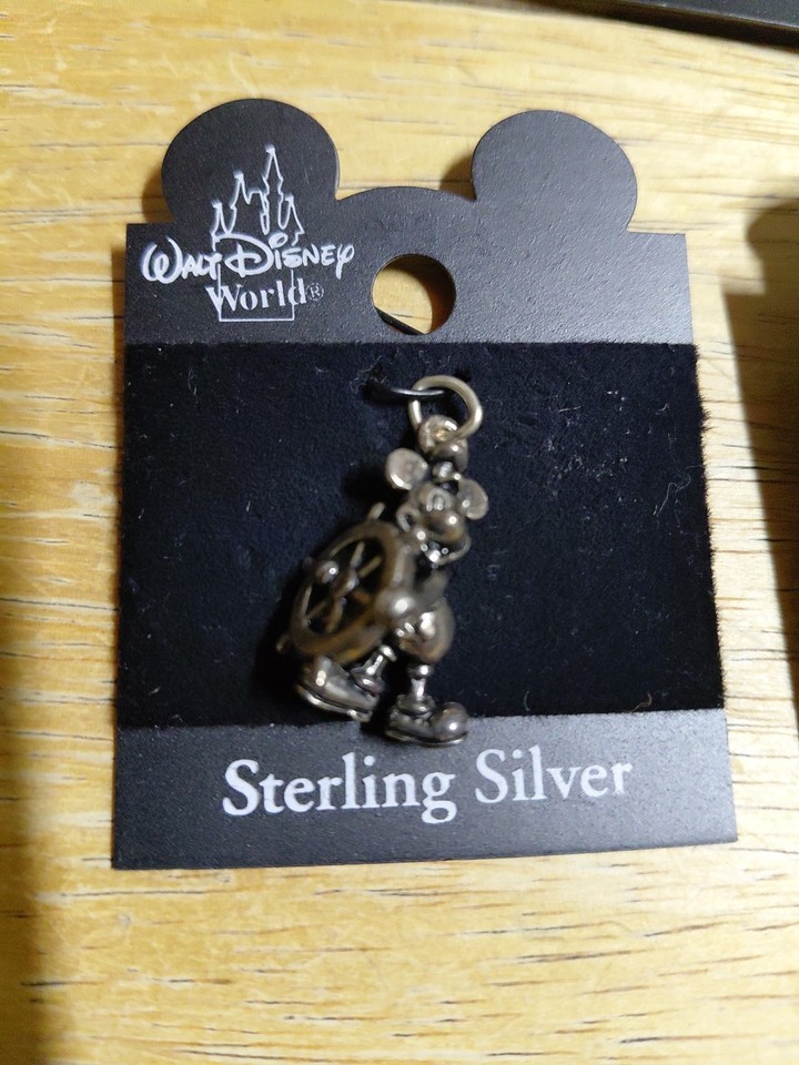 DISNEY Characters SOLID STERLING SILVER .925 DANGLE CHARM *NEW* Lot Of ...