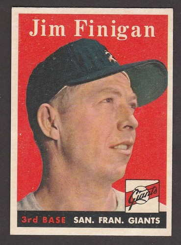 1958 TOPPS BASEBALL # 136 JIM FINIGAN INV J1864 | eBay