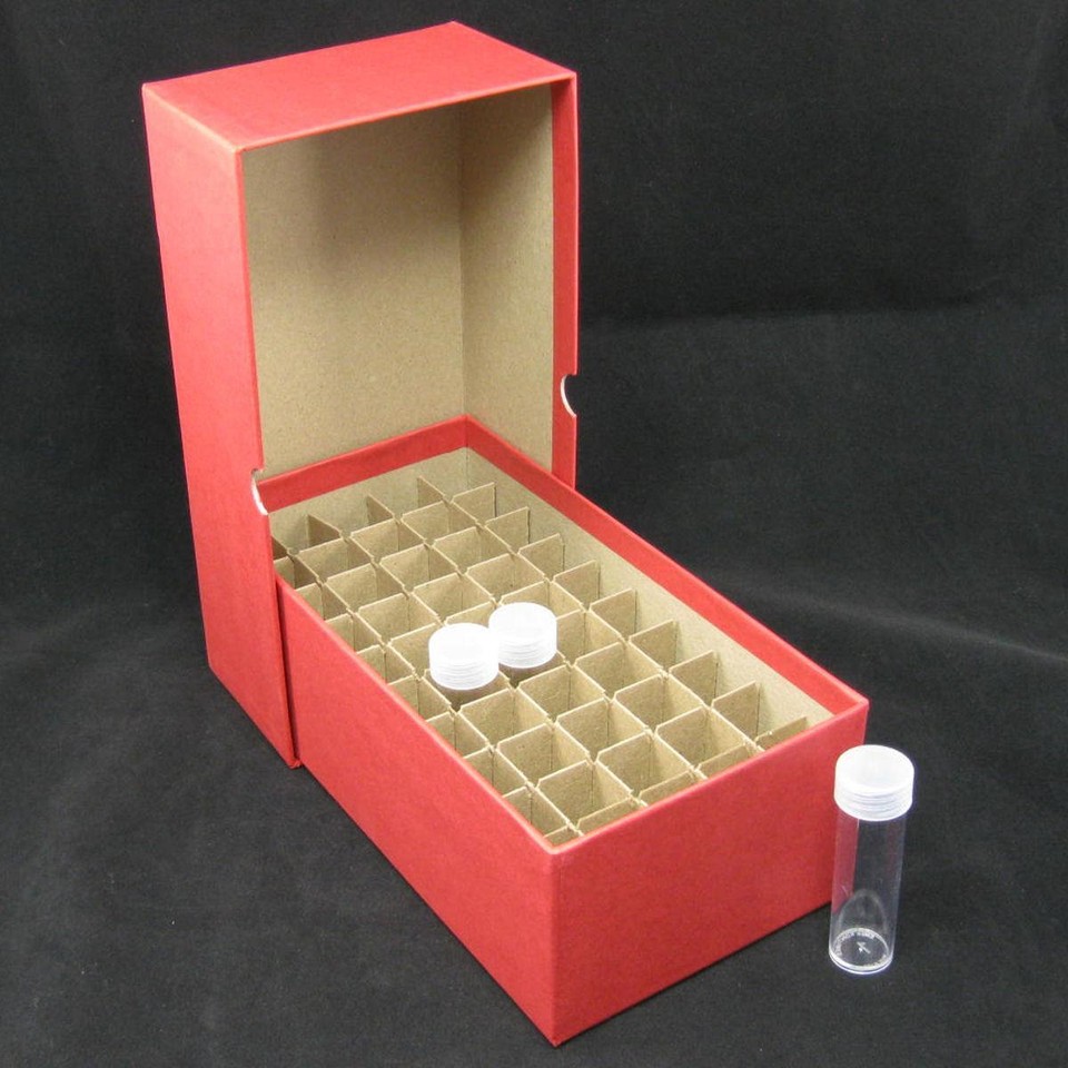 Penny (Cent) Round or Square Coin Tube or Roll Storage Box w/Dividers ...