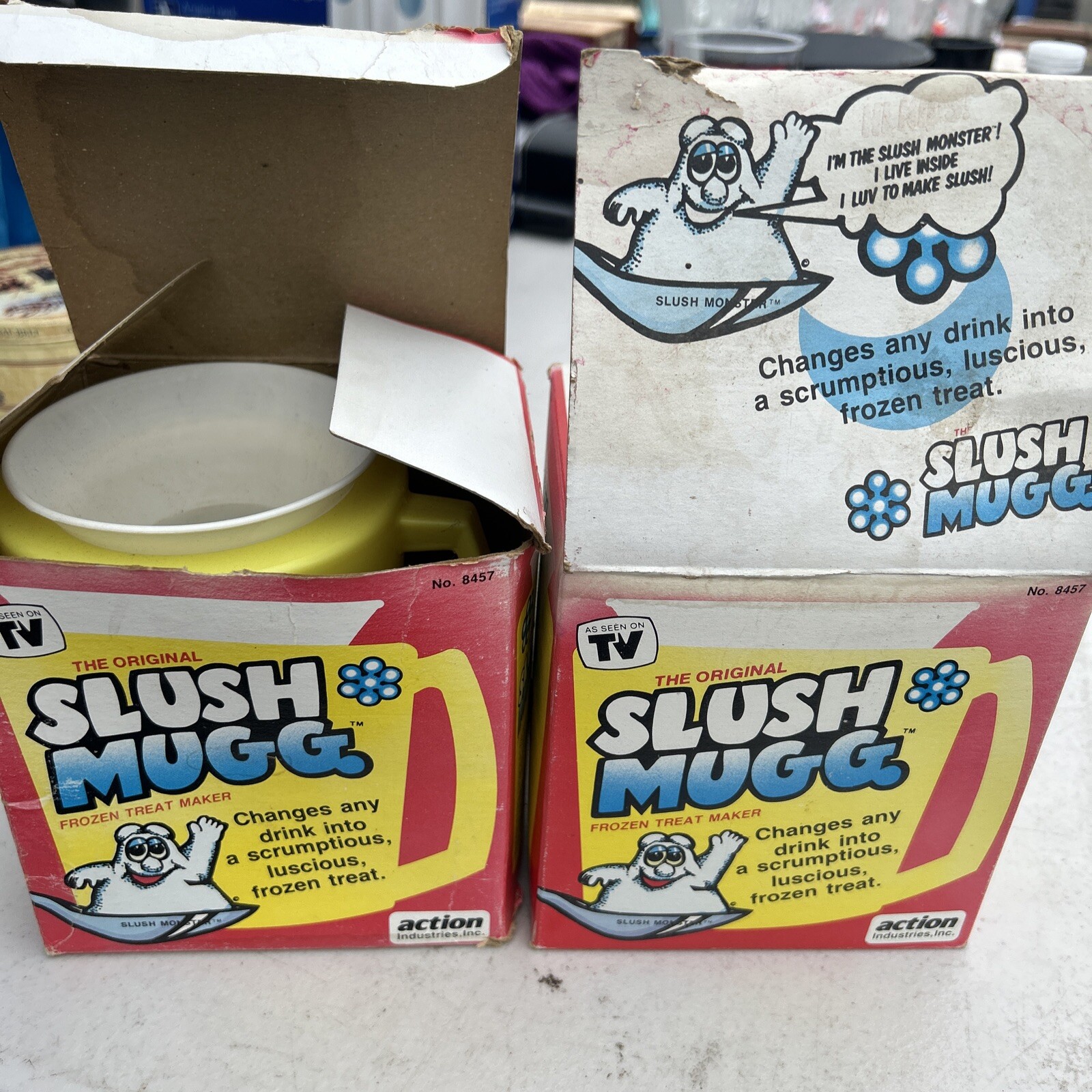 Vintage The Original Slush Mug Frozen Dessert Maker Yellow Glacierware ...