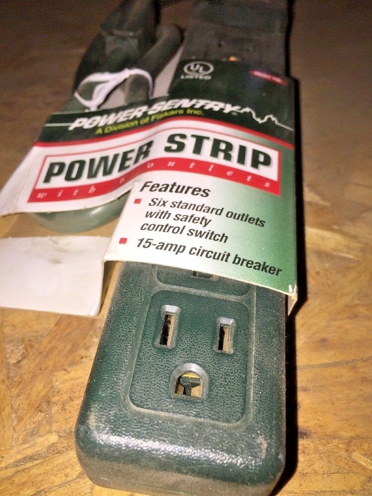 (K) POWER SENTRY power Strip W/6 Outlets 706 (green) | eBay