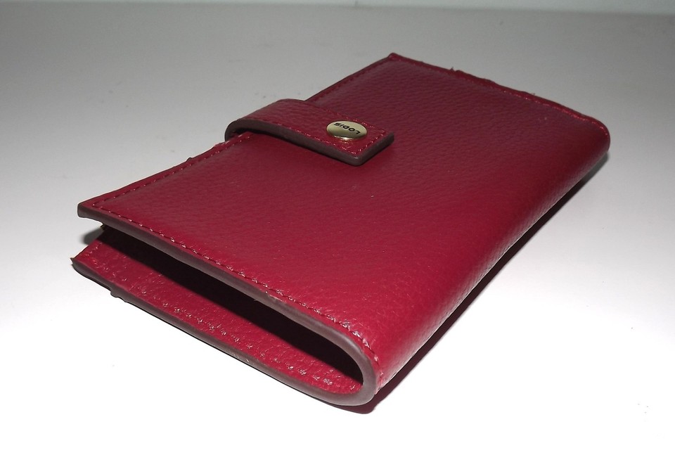 NEW LODIS WOMENS LEATHER RFID CREDIT CARD CLUTCH WALLET RUBY RED | eBay