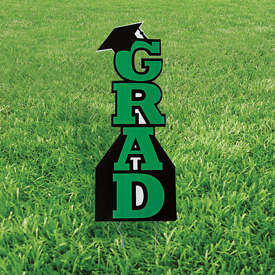 Fun Express 11" x 30" Green Grad Vertical Yard Sign | eBay