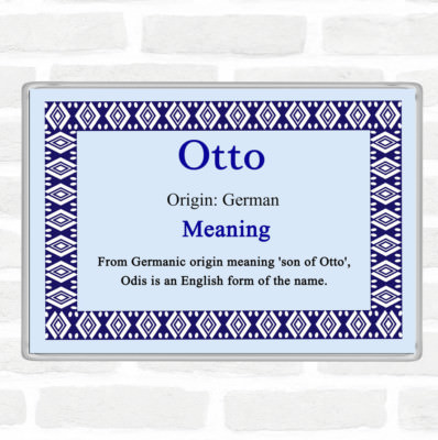 Otto Name Meaning Jumbo Fridge Magnet Blue | eBay UK