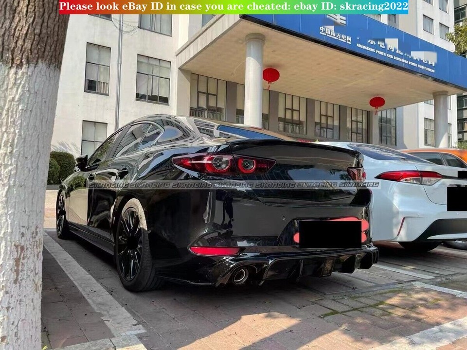Glossy Black ABS Rear Bumper Lip Diffuser Bodykit For Mazda 3 Axela ...