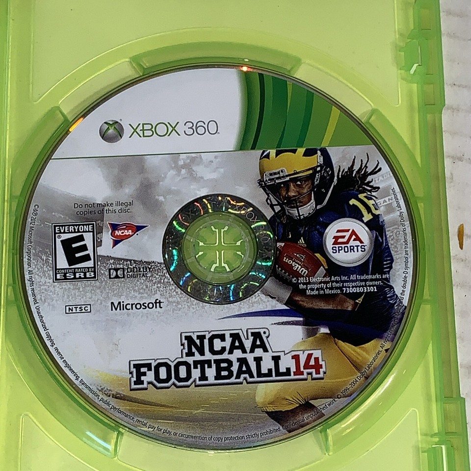 NCAA FOOTBALL 14 (Microsoft Xbox 360, 2013) Game With Case And Disc ...