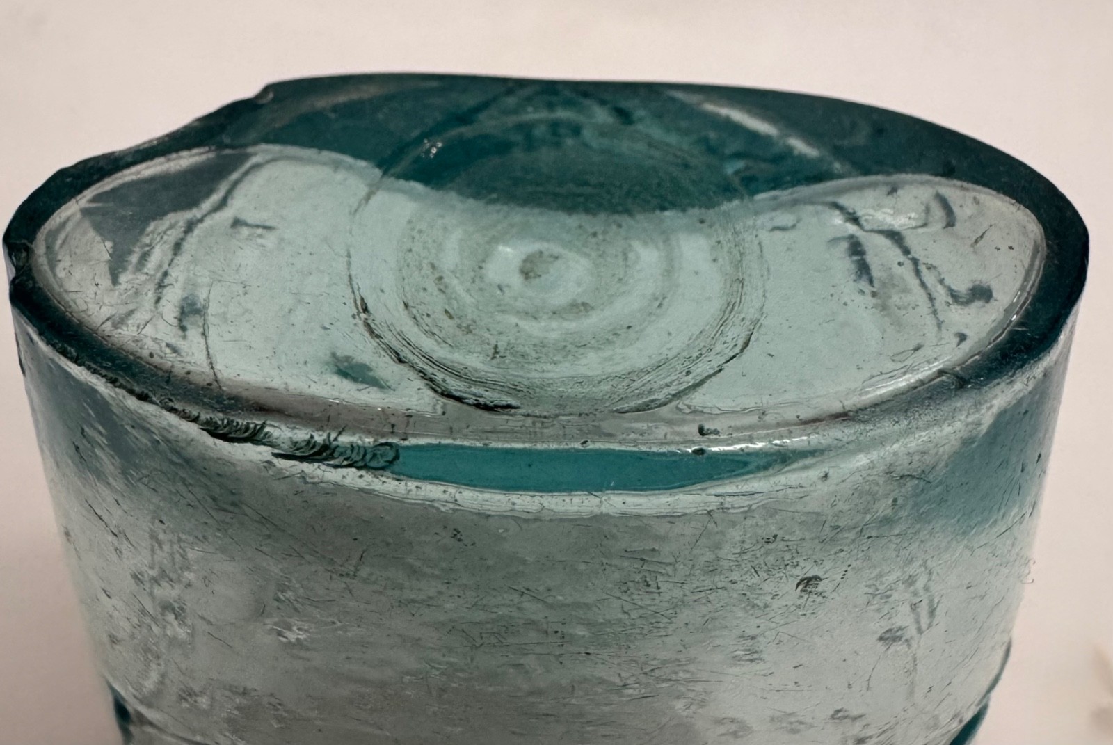 IRON PONTIL UNION CLASPED HANDS CANNON & FLAG PINT CIVIL WAR HISTORICAL ...