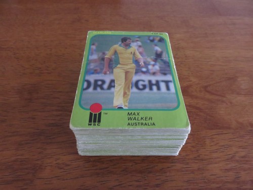 1981 / 82 SCANLENS CRICKET. COMPLETE 84 CARD SET. VERY GOOD - EXCELLENT ...