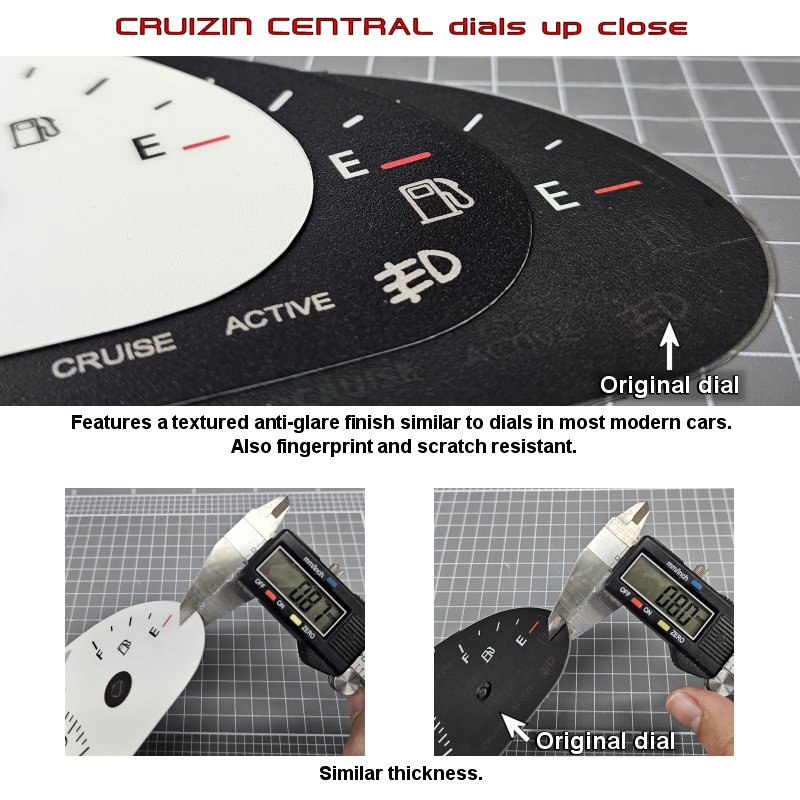 Plastic BLACK DIALS for Holden Commodore VL HSV V8 gauge speedo dial ...