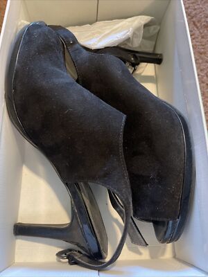 LIFE STRIDE Velocity Memory Foam LEXY Black Suede Patent Pumps Sz 11 ...