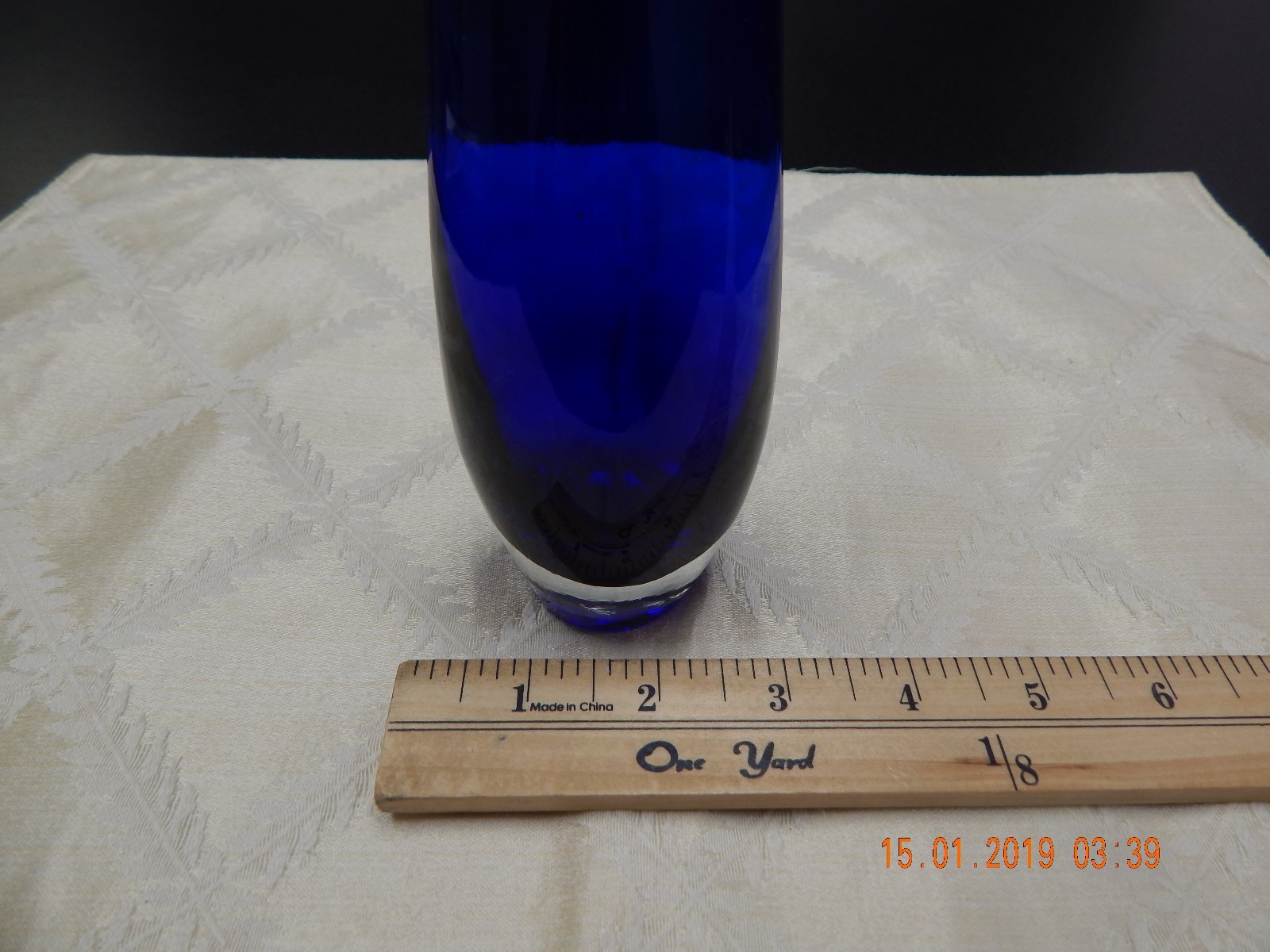 Vintage cobalt dark blue single rose vase | eBay