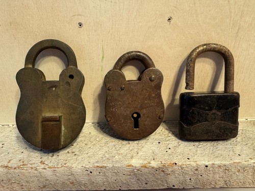 Vintage Antique Pad Locks. Lot of 3. | eBay