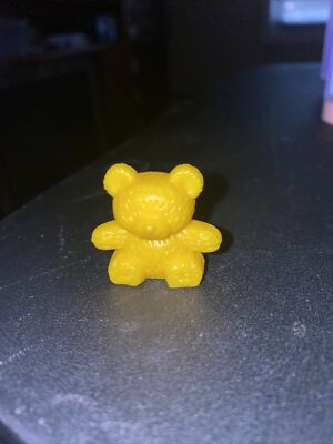 Vintage Yellow Plastic Teddy Bear Plastic Figure 1” | eBay